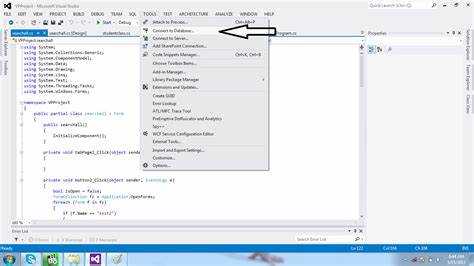 Подключение базы данных SQL к Visual Studio